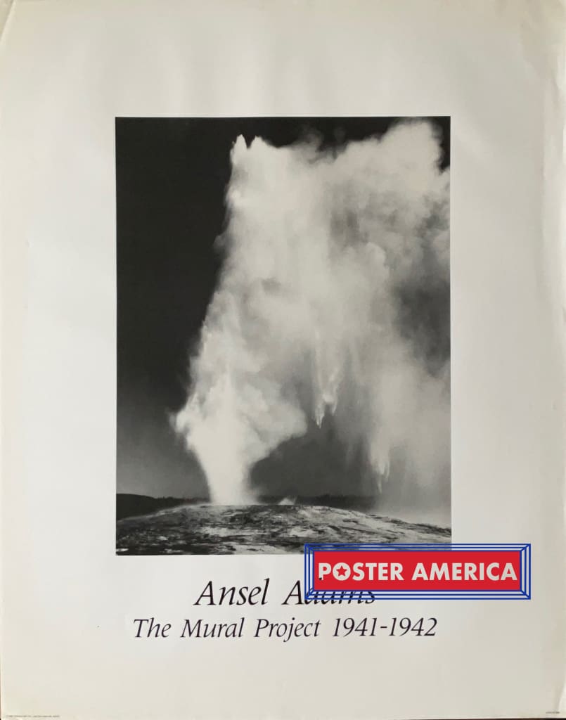 Ansel Adams The Mural Project Old Faithful Geyser at Yellowstone Print ...