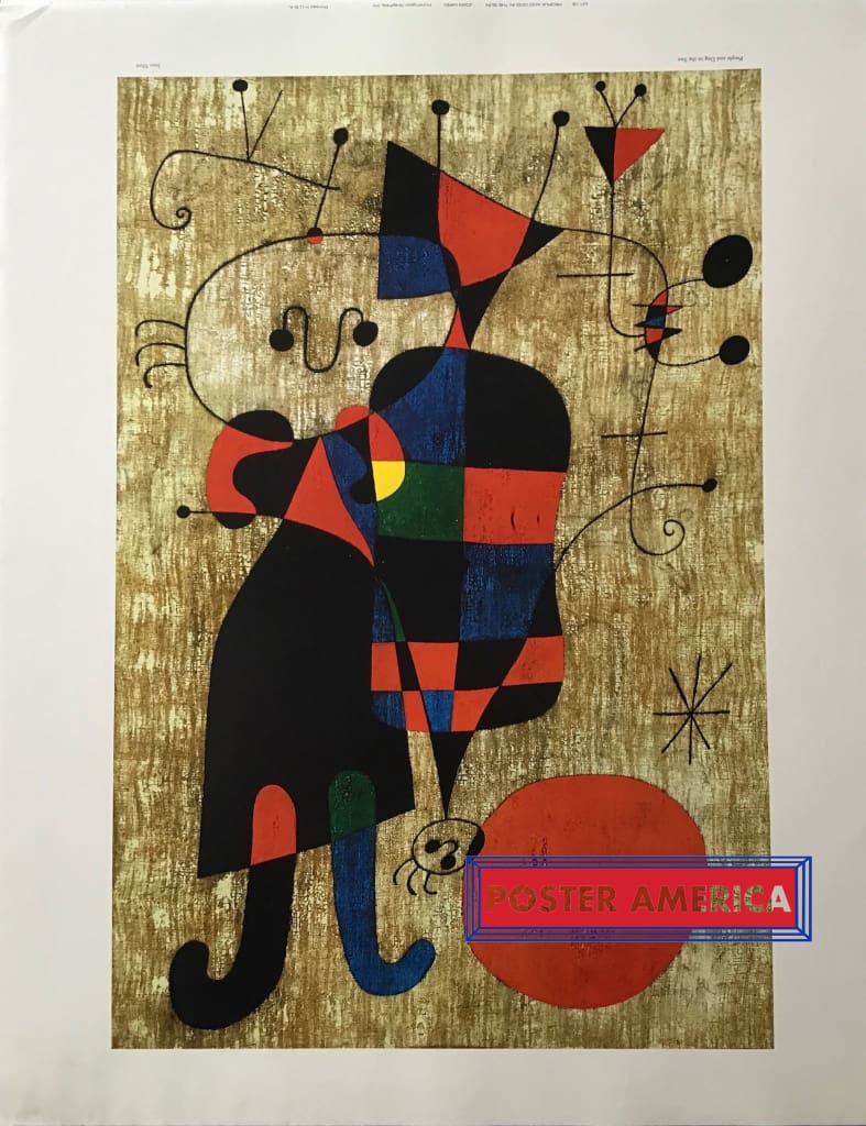 Joan Miro People and Dog in the Sun Poster 22.5 x 28.5 – PosterAmerica