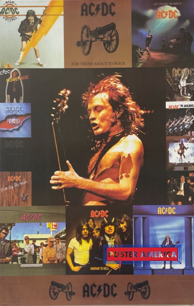 AC/DC Discography of Album Covers Vintage Canadian Import Poster 2004 ...