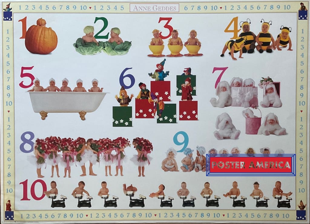 Anne Geddes Alphabet Poster with Baby Pictures Poster 24 x 36 ...