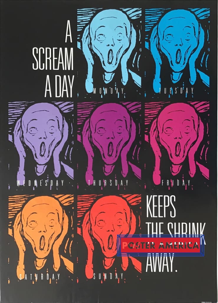 Colorful Days of the Week The Scream Inspirational Quote Poster 20x28 ...