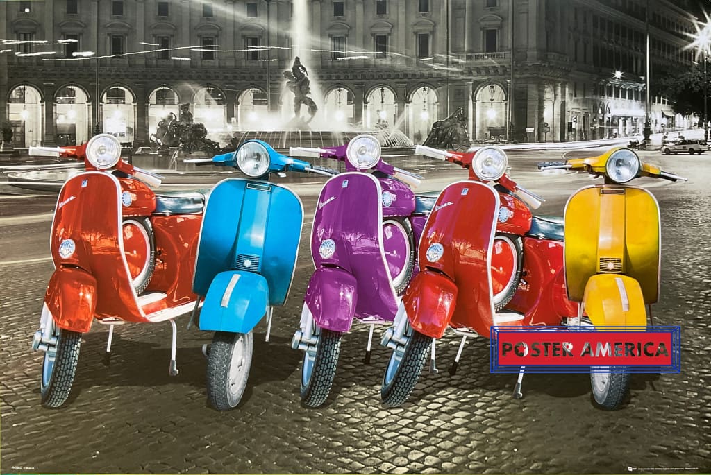 Colors of the Rainbow Scooters Poster 24 x 36 – PosterAmerica