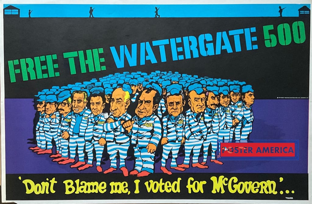 Free The Watergate 500 Nixon Original Blacklight Poster 23 x 35 ...