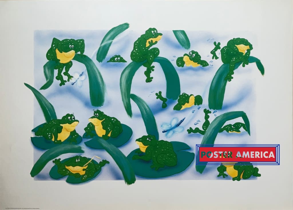 Frogs by Ann-Marie Erngren-Hedstrom Vintage Art Print 20 x 28 ...