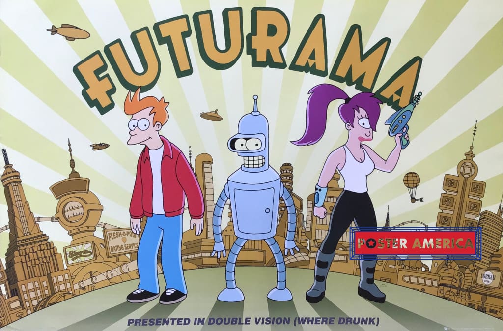 Futurama Fry, Bender and Leela Poster 24 x 36 – PosterAmerica