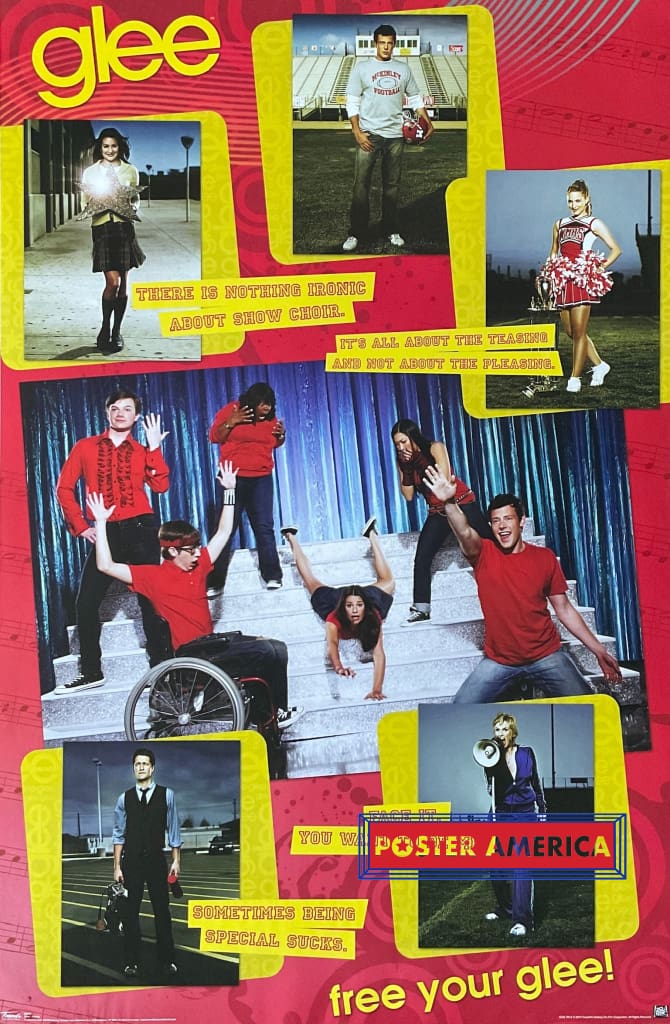 Glee “Free Your Glee” Characters Collage Poster 22 x 34 – PosterAmerica