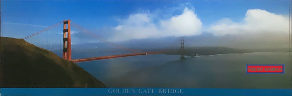 Golden Gate Bridge Vintage Scenic Photography Print 12 x 36 – PosterAmerica