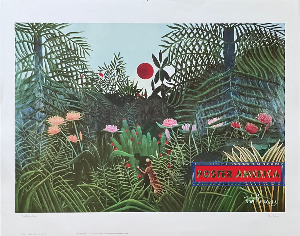 Henri Rousseau Virgin Forest at Sunset Art Print 22.5 x 28.5 ...