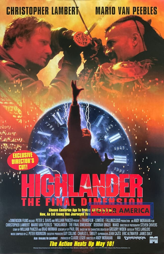 Highlander The Final Dimension Vintage One-Sheet Movie Poster 26 x 40 ...