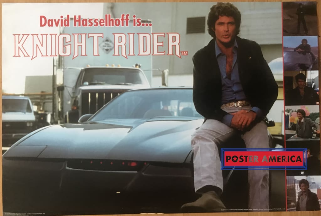 Knight Rider David Hasselhoff Canadian Import Vintage 90’s Poster 24 x ...