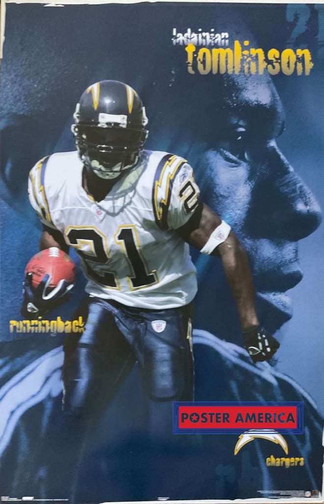 Ladanian Tomlinson Chargers 2006 Original NFL Poster 22.5 x 34 ...