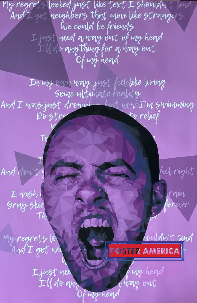 Mac Miller Purple Lyrics Poster 24 x 36 – PosterAmerica