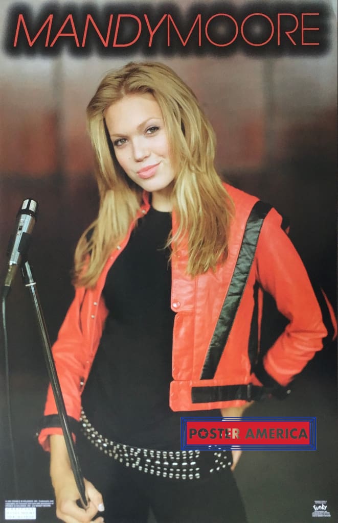 Mandy Moore in Red Leather Jacket Poster 22 x 34.5 – PosterAmerica