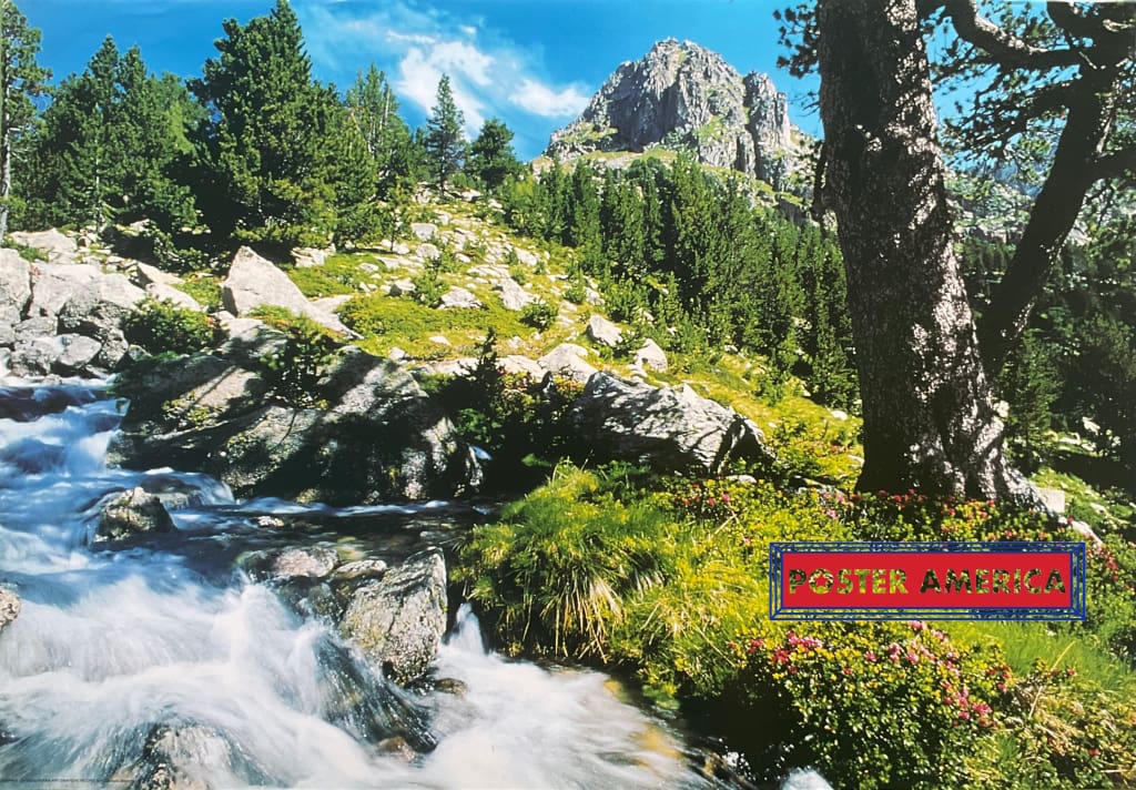 Mountain Stream Vintage 1999 Italian Import Poster 24 x 34.5 ...