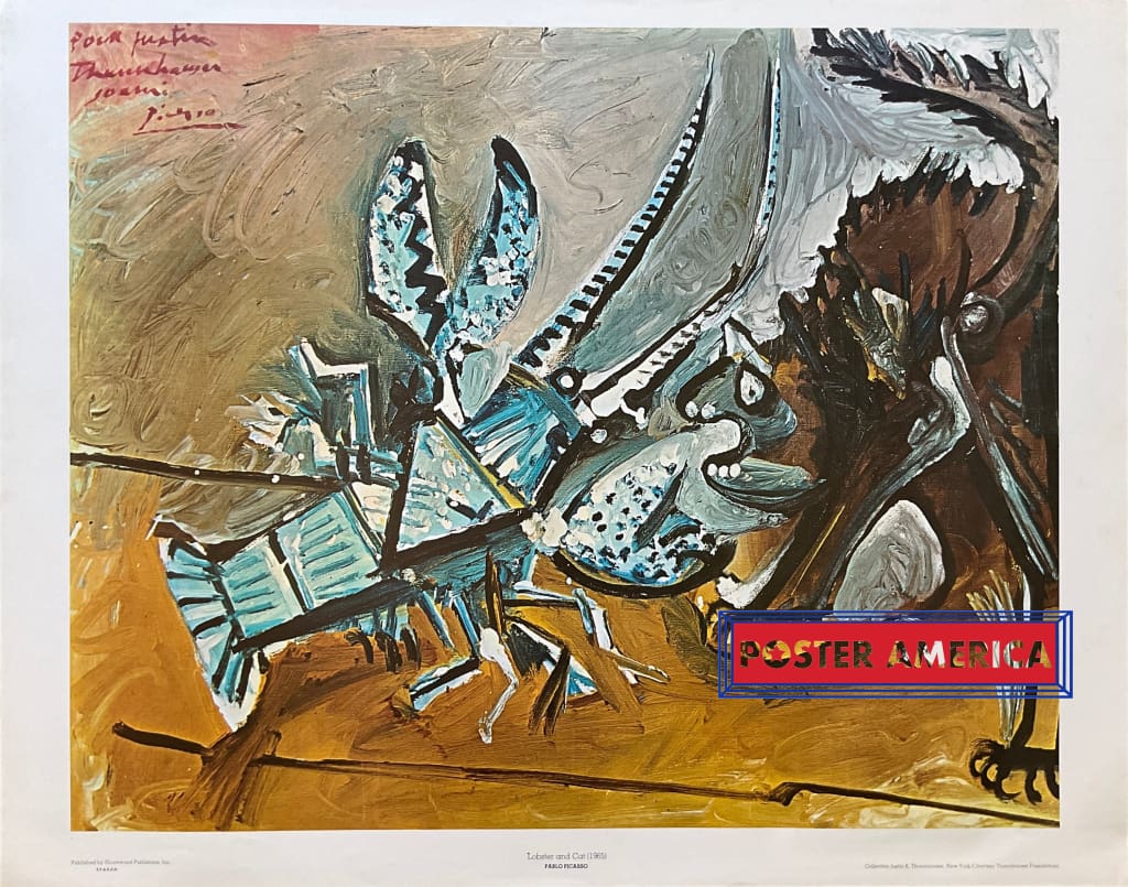 Pablo Picasso Lobster and Cat Art Print 22.5 x 28.5 – PosterAmerica