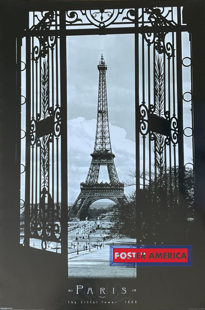 Paris The Eiffel Tower 1909 Scenic Photography Poster 24 x 36 ...