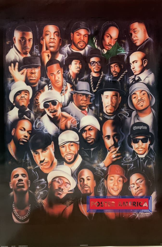 Rap Legends Collage JMartin Rare 2006 Poster 24 x 36 – PosterAmerica