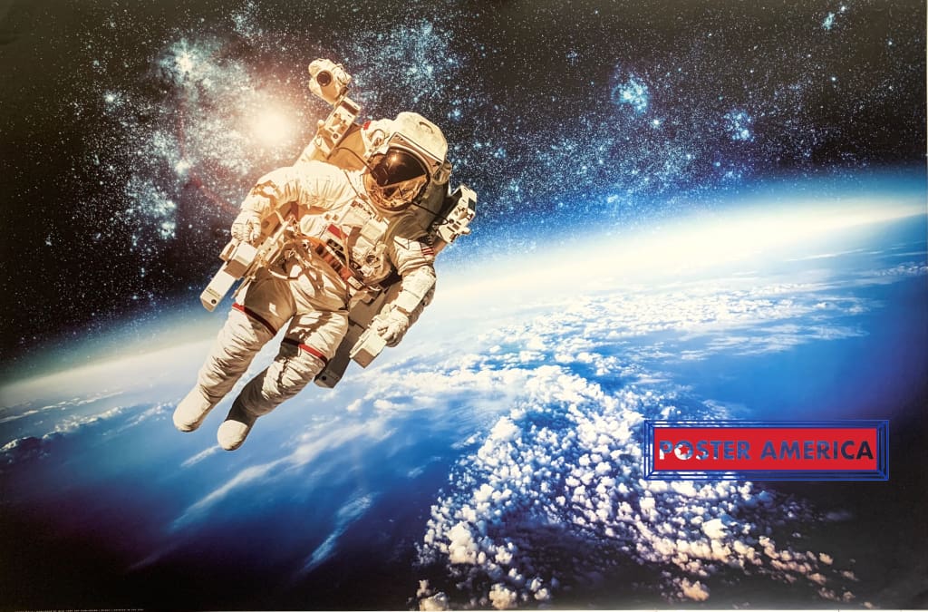 Space Walk Astronaut in Orbit Poster 24 x 36 – PosterAmerica