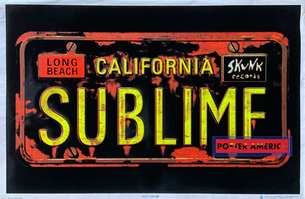 Sublime Orange License Plate Vintage Black Light Poster 23 x 35 ...