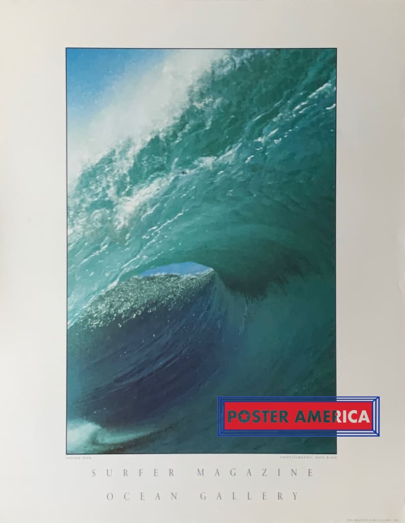 Surfer Magazine Ocean Gallery Inside Pipe Vintage 1994 Poster 22 x 28 ...