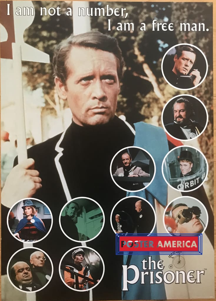 The Prisoner Patrick McGoohan Vintage 2002 TV Show Poster 24 x 34 ...