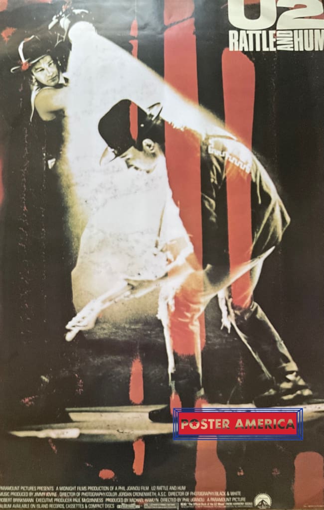 U2 Rattle & Hum 1988 One Sheet Original Movie Poster 24.5 x 39 ...