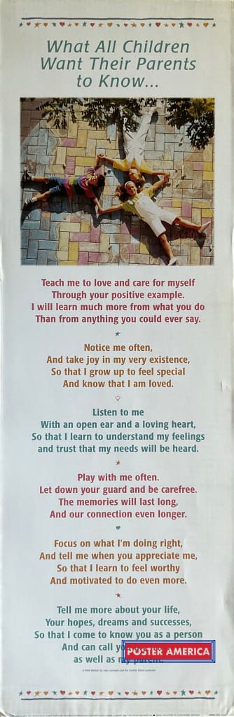 What All Children Want Their Parents to Know Vintage Inspirational Sli ...