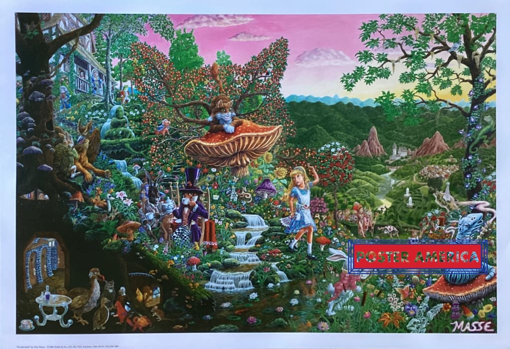 Wonderland by Tom Masse Alice in Wonderland Artwork 2004 Poster 22 x 3 ...